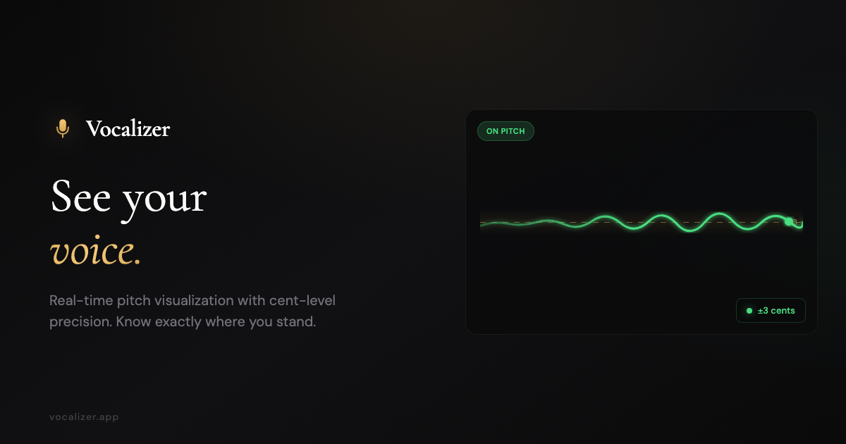 Vocalizer - Real-Time Pitch Training for Singers